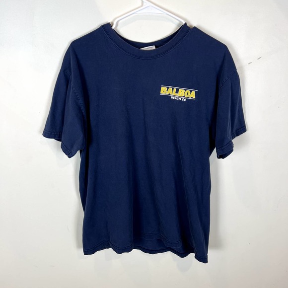 Hanes | Shirts | Vintage 9s Balboa Beach Co Navy T Shirt | Poshmark